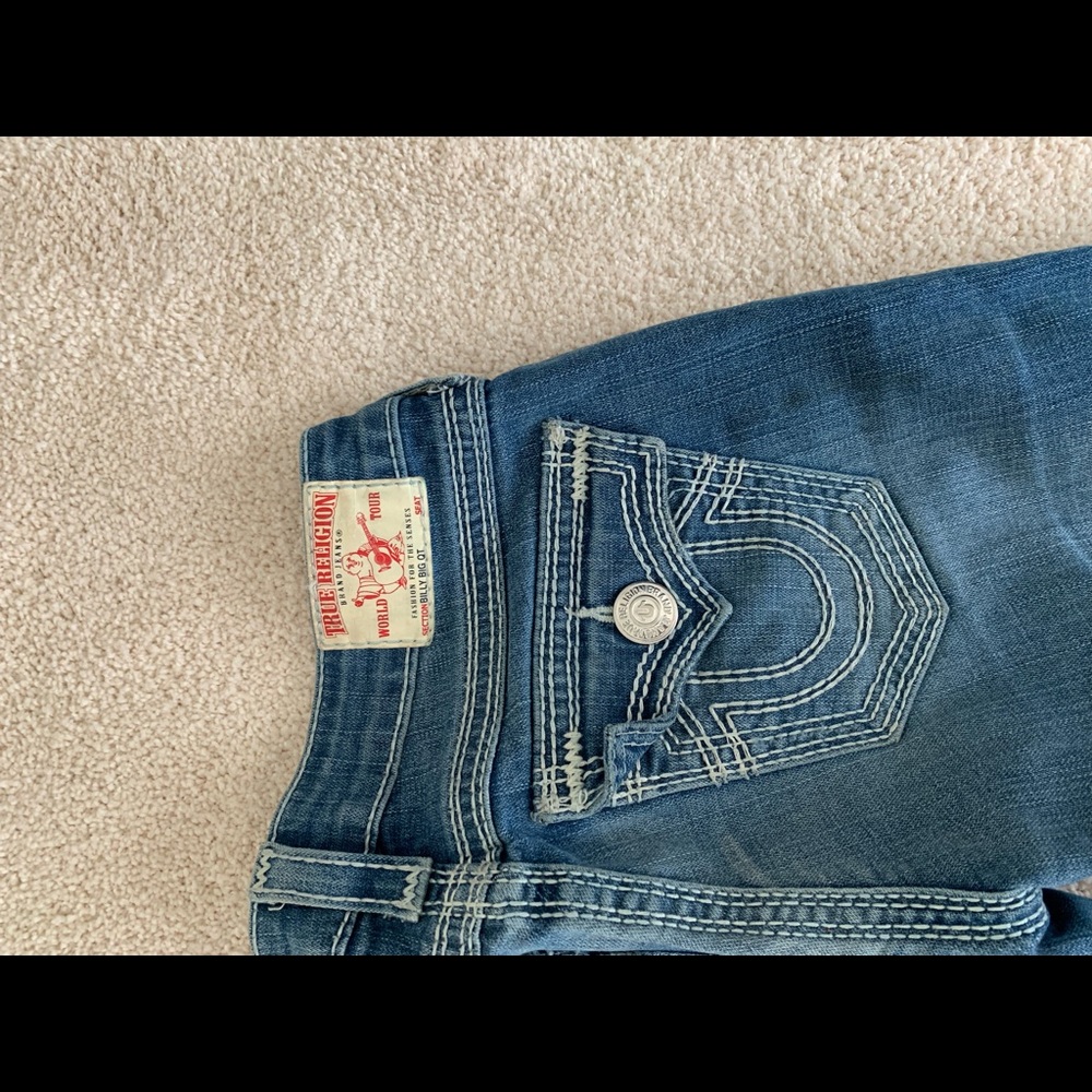 True Religion Light Washed Blue Jeans. - Gem